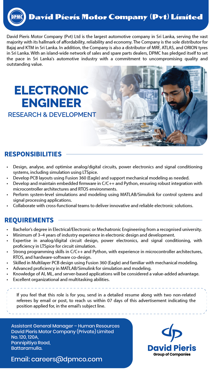 Electronic Engineer | DPMC